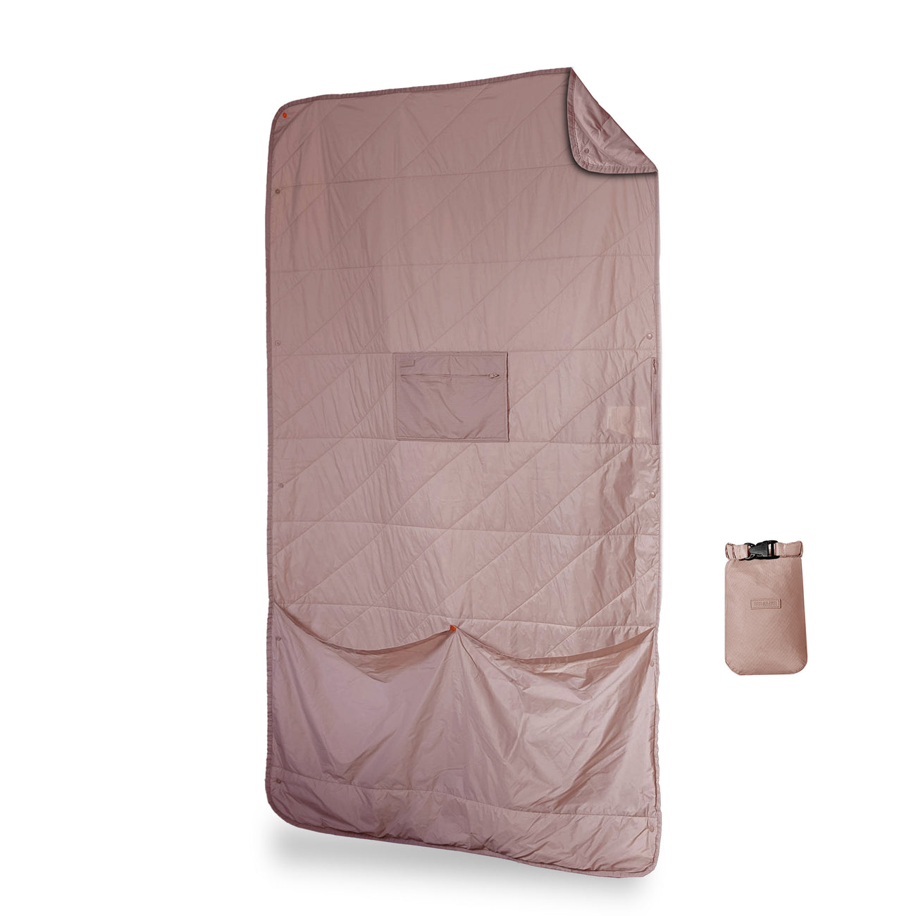 Layover™ Compact Travel Blanket | Insulated & Packable | Quartz | Gravel