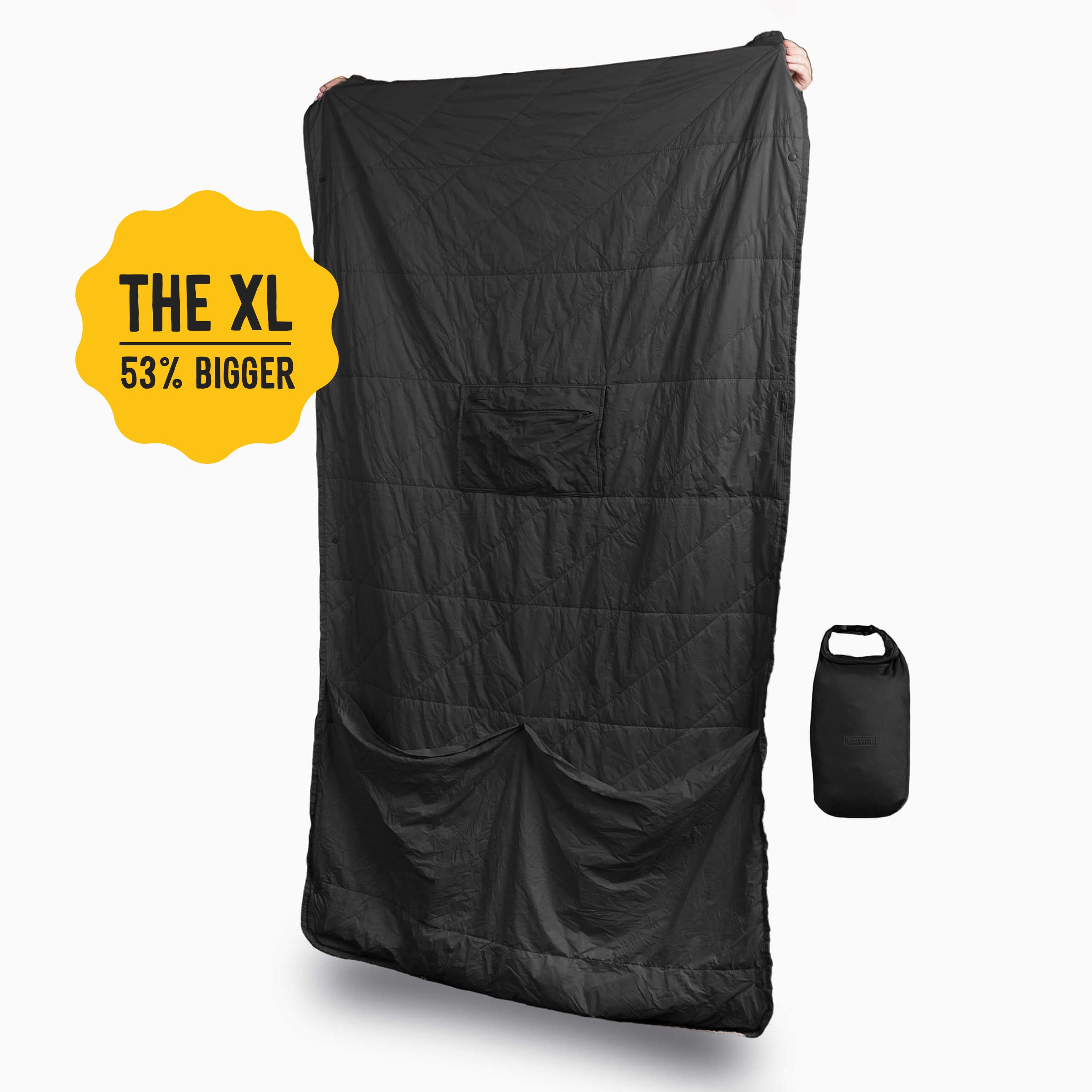Layover™ XL Travel Blanket - Packable & Insulated | Black