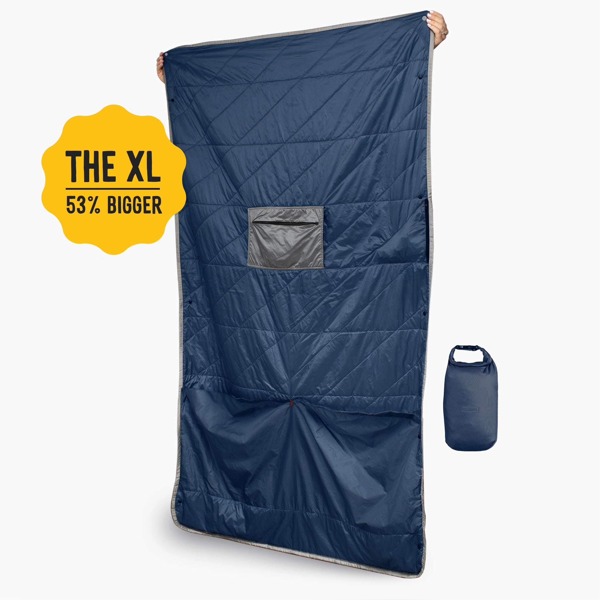 Layover™ XL Travel Blanket - Packable & Insulated | Blue