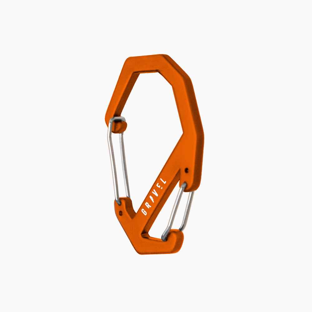 Double Gated Carabiner | Orange | Gravel
